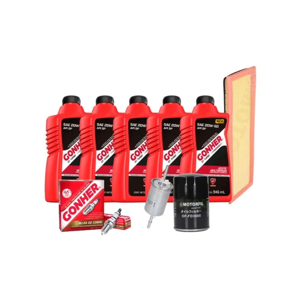 Kit Afinacion Ford Fiesta 2003-2010 1.6 Bujía Gonher 20w50 – Solo Afinaciones