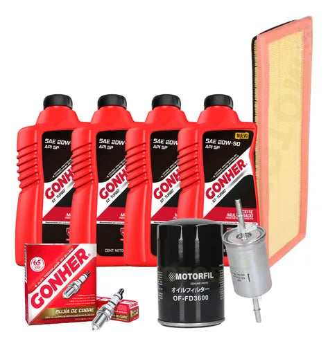 Kit Afinacion Ford Fiesta 2003-2010 1.6 Bujía Gonher 20w50 – Solo Afinaciones